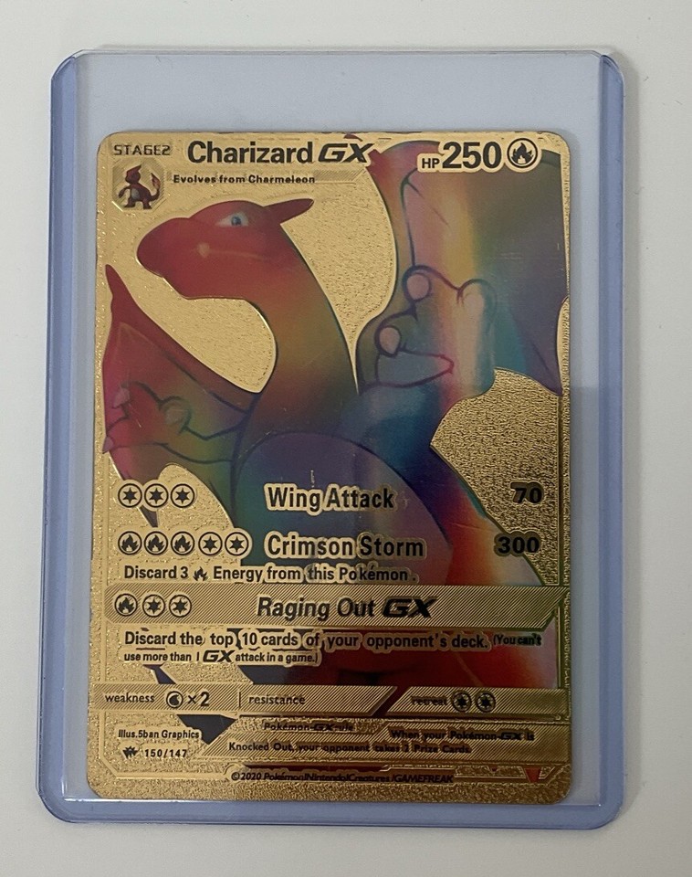 Golden Rainbow Charizard GX | eBay