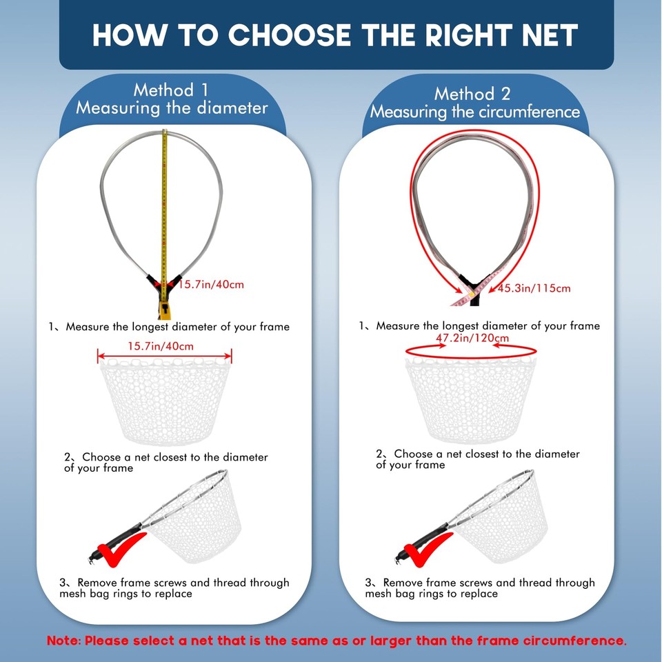 Rubber Net Replacement Fishing Net Bag Fly Fishing Foldable Fish ...