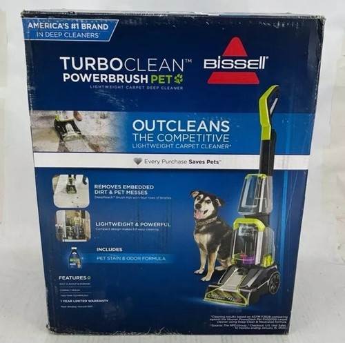 Bissell TurboClean PowerBrush 2806 Lightweight Carpet Deep Cleaner ...