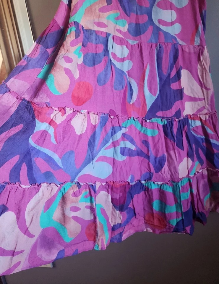 VIRTUELLE TS TAKING SHAPE NATURAL PAINTED ABSTRACT DRESS WITH POCKETS ...