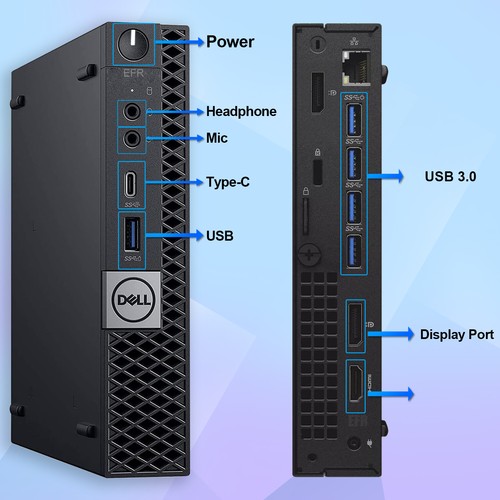 DELL Mini Desktop Computer PC i5, Up to 32GB RAM, M.2 SSD, Windows 10/ ...