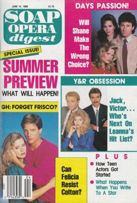 Soap Opera Digest June 14, 1988 ANA ALICIA-CHIP MAYER-BRENT COLLINS ...
