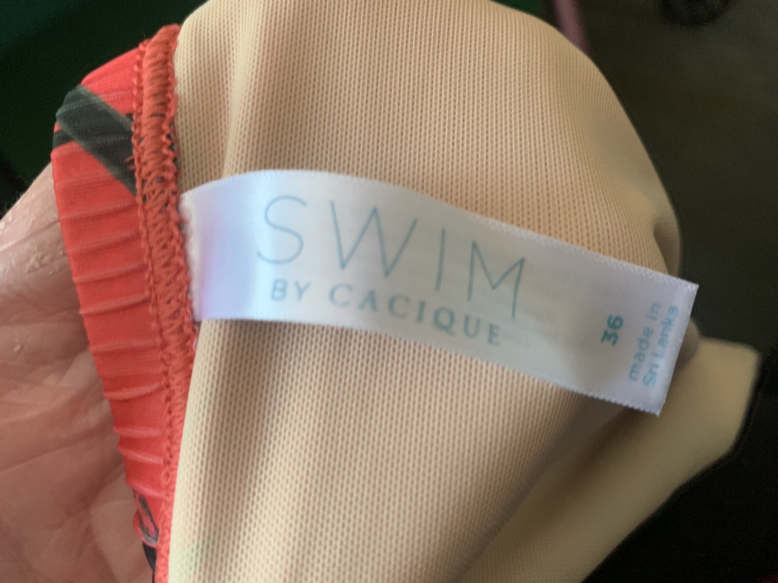 Cacique Plus Size 36 Swim Skirt With Attached Panty Red Tropical | eBay