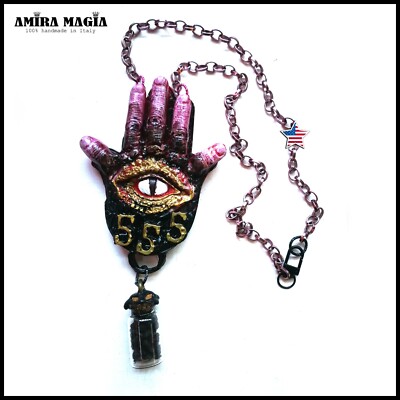 Satanic Talisman Pendant Amulet Urn Necklace Devil Baphomet Satanist ...