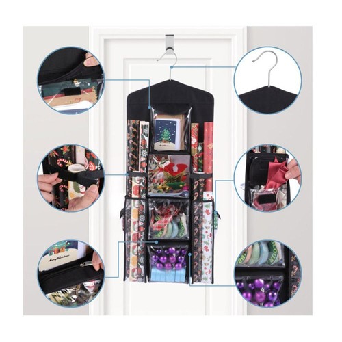 Hanging Wrapping Paper Storage Holder Gift Bag Organizer Indoor | eBay ...