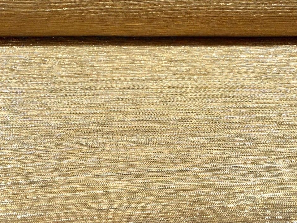 Moonlight Metallic Stretch Plissé Mesh Fabric, Per Metre - Gold | eBay UK