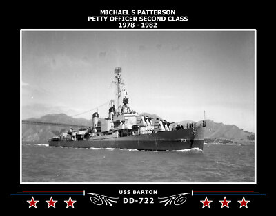 Navy Emporium USS Barton DD-722 Canvas Photo Print 309DD722 | eBay