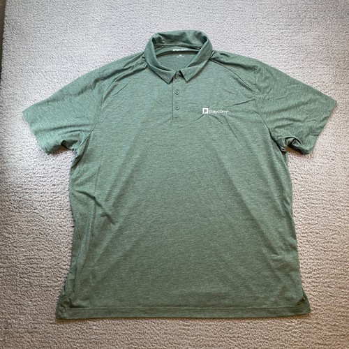 Paycom Polo Mens 3XL Green Logo Embroidered Work Employee Uniform Short ...