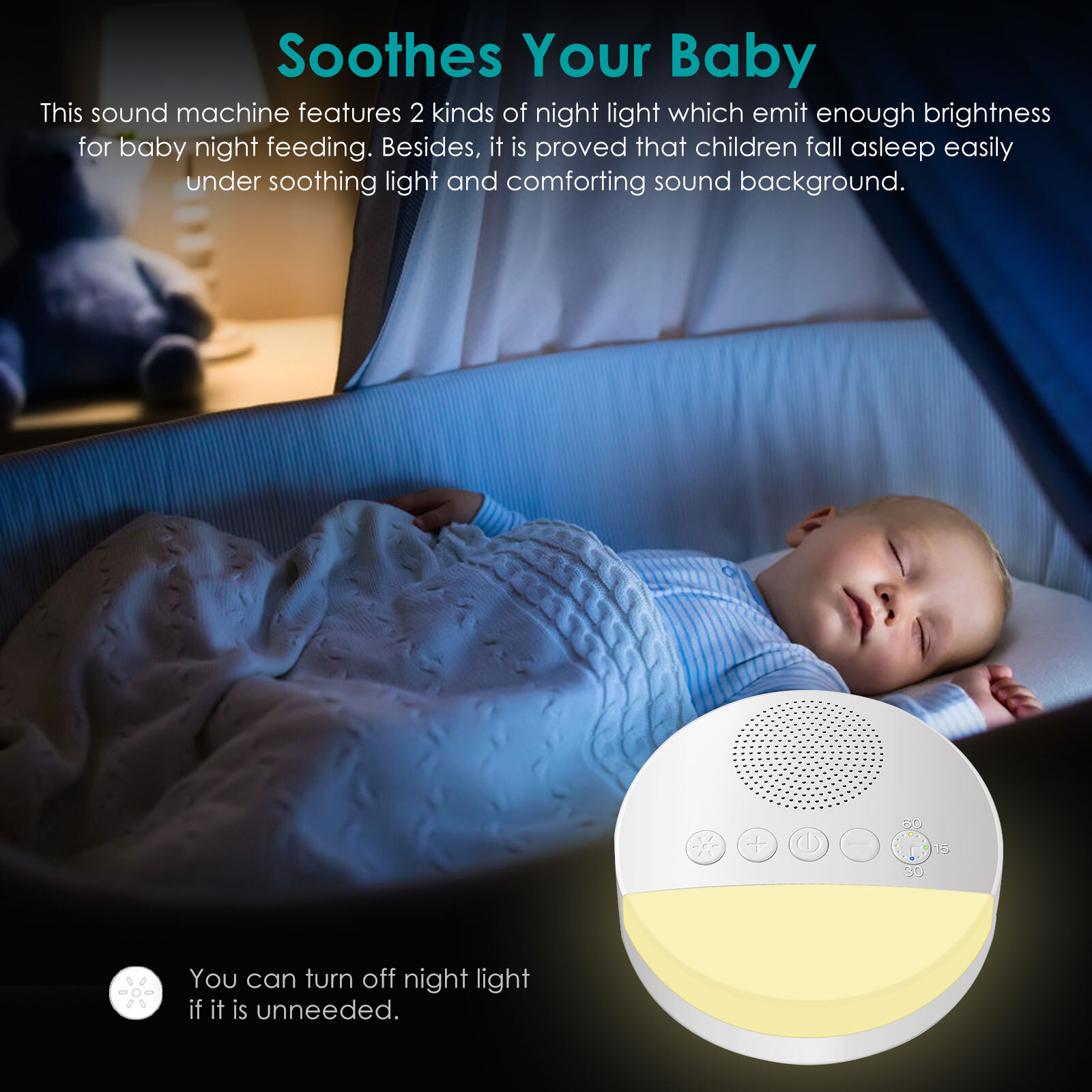 White Noise Nature Sound Machine Sleep Aid Sounds Sleeping Machine ...