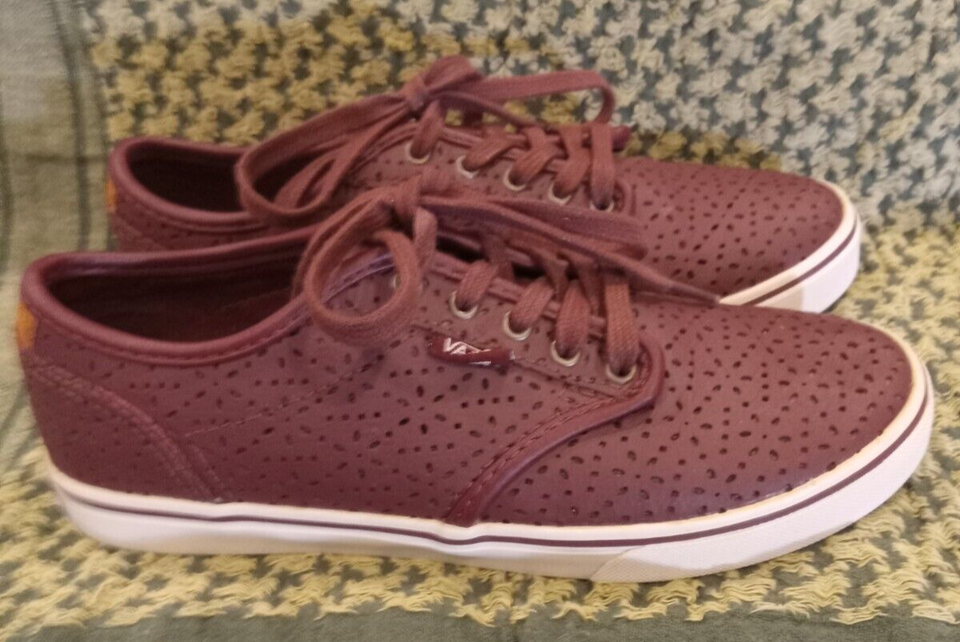 Vans Shoes Ultracush Laser Cut Sneaker Burgundy Perforated Women's Size ...