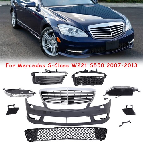 Front Bumper Upper Grille For Benz S-Class W221 S550 2007-2013 S63/S65 ...