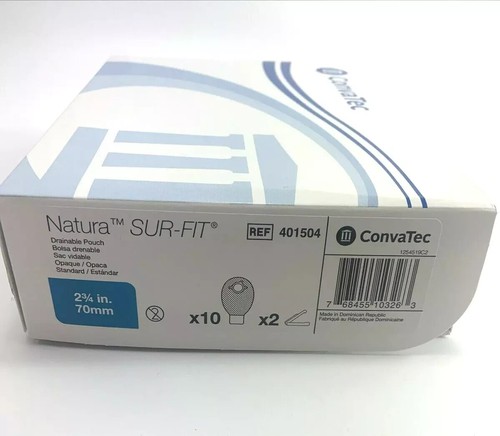 Box of 10 : ConvaTec Natura+ Drainable Ostomy Pouch. 2 3/4", 70mm ...