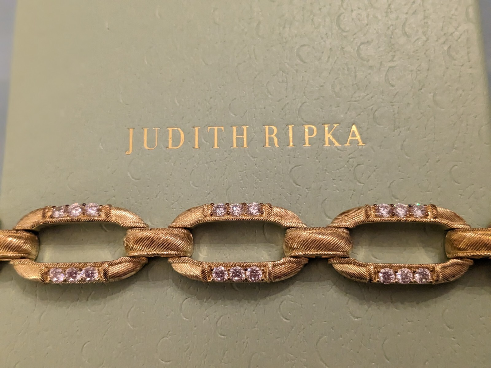 Judith Ripka Gold Clad Bracelet - Gem