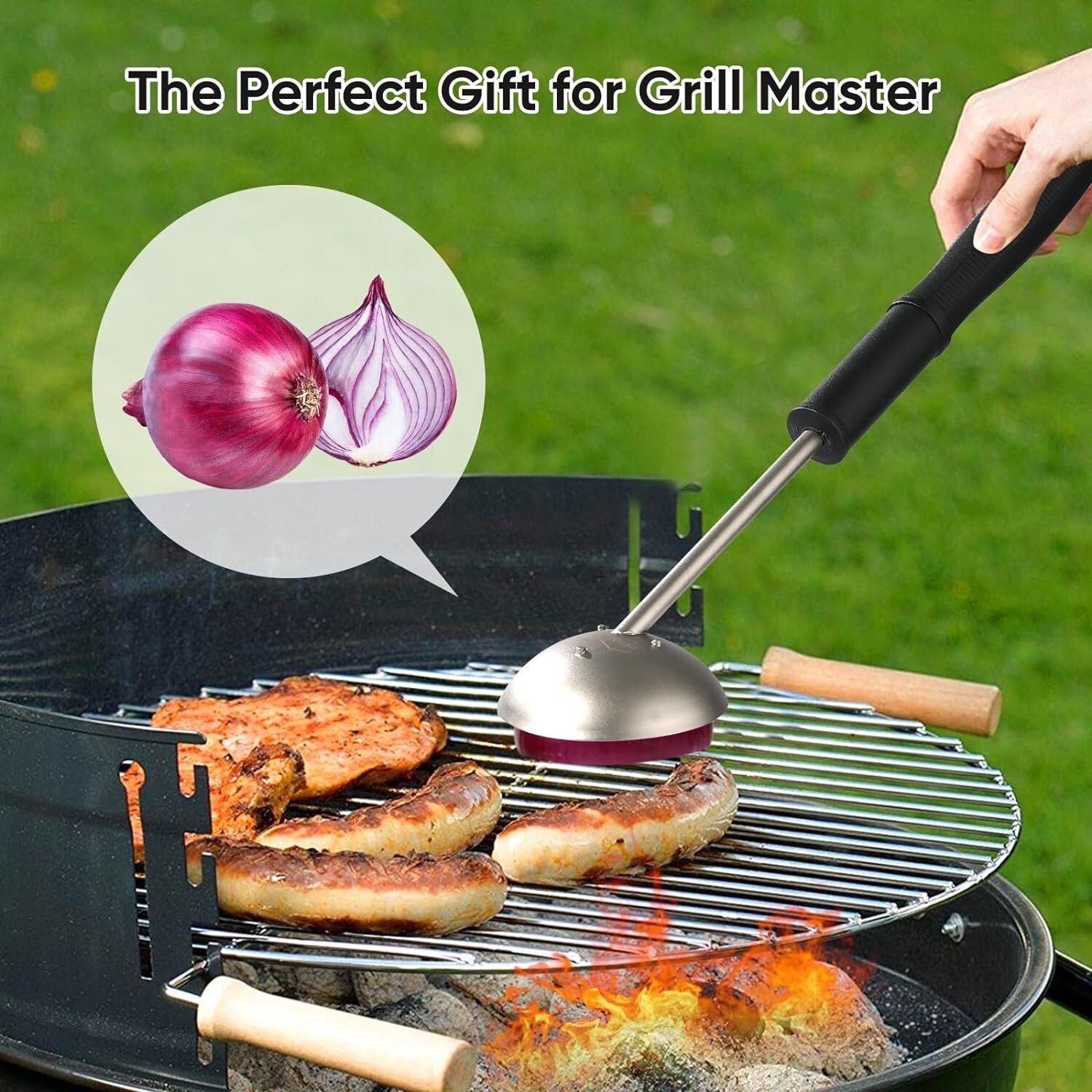 Onion Grill Cleaner Tool, Onion Holder for Grill Cleaning, Lasts for 10 ...