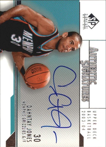 2003-04 SP Signature Edition Signatures #DJ Dahntay Jones AUTO - NM-MT ...