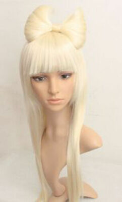 Lady Gaga Blonde Straight Wig +CLIP GAGA BOW Cosplay wigs | eBay