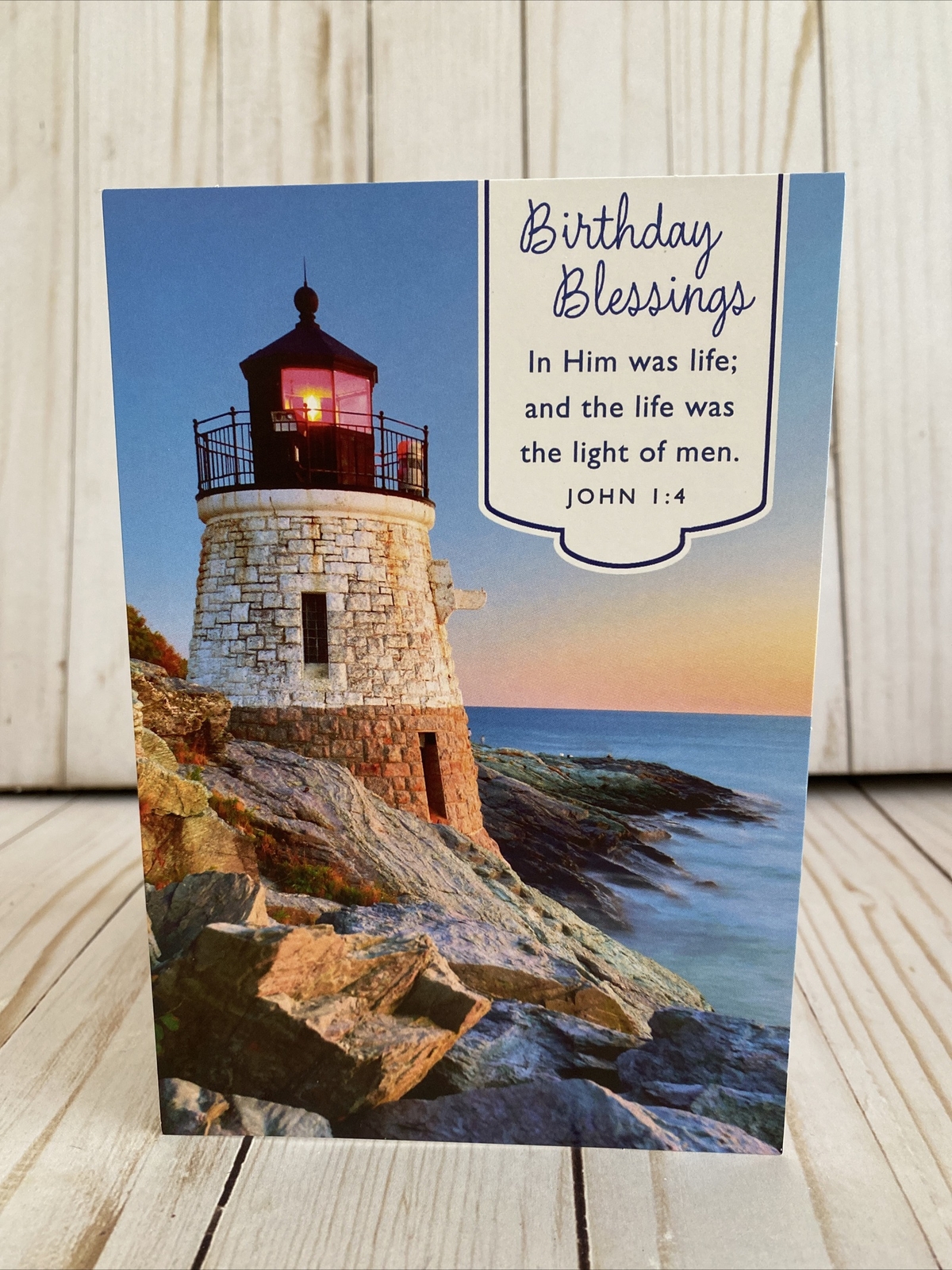 Castle Hill Lighthouse Happy Birthday Card Blessings John1:4Dayspring ...