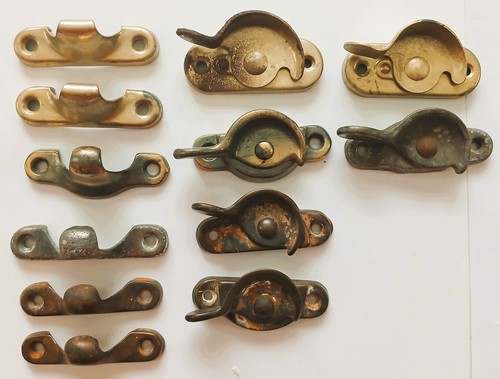 Antique / Vintage Window Sash Locks Latch Metal Hardware Lot of Used ...