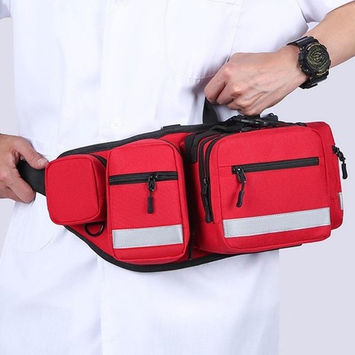 First Aid Waist Bag Empty Lifeguard Fanny Pack for Travel Hiking Office ...