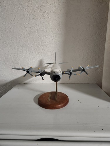 Vintage Lockheed P-3 Orion Airplane Model With Wood Stand | eBay