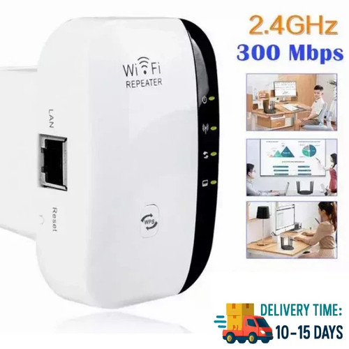 300Mbps WiFi Range Extender Internet Booster Wireless Signal Repeater ...