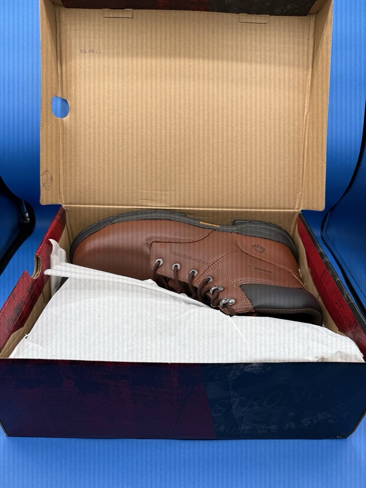 Wolverine Harrison Lace-Up Work Brown Boot w/anti-fatigue 9mm insoles ...