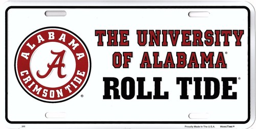 Alabama Roll Tide Metal License Plate 760939900399| eBay