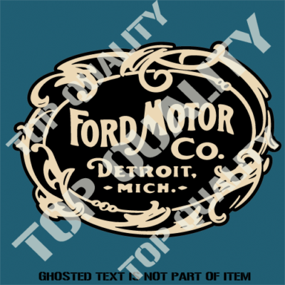 VINTAGE FORD MOTOR DECAL STICKER RETRO FORD AMERICANA HOT ROD RAT ROD ...