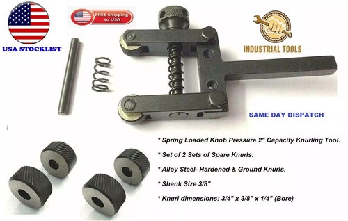 Spring Loaded Clamp Type Knurling Tool 2" Capacity for Lathes+4 Spare ...