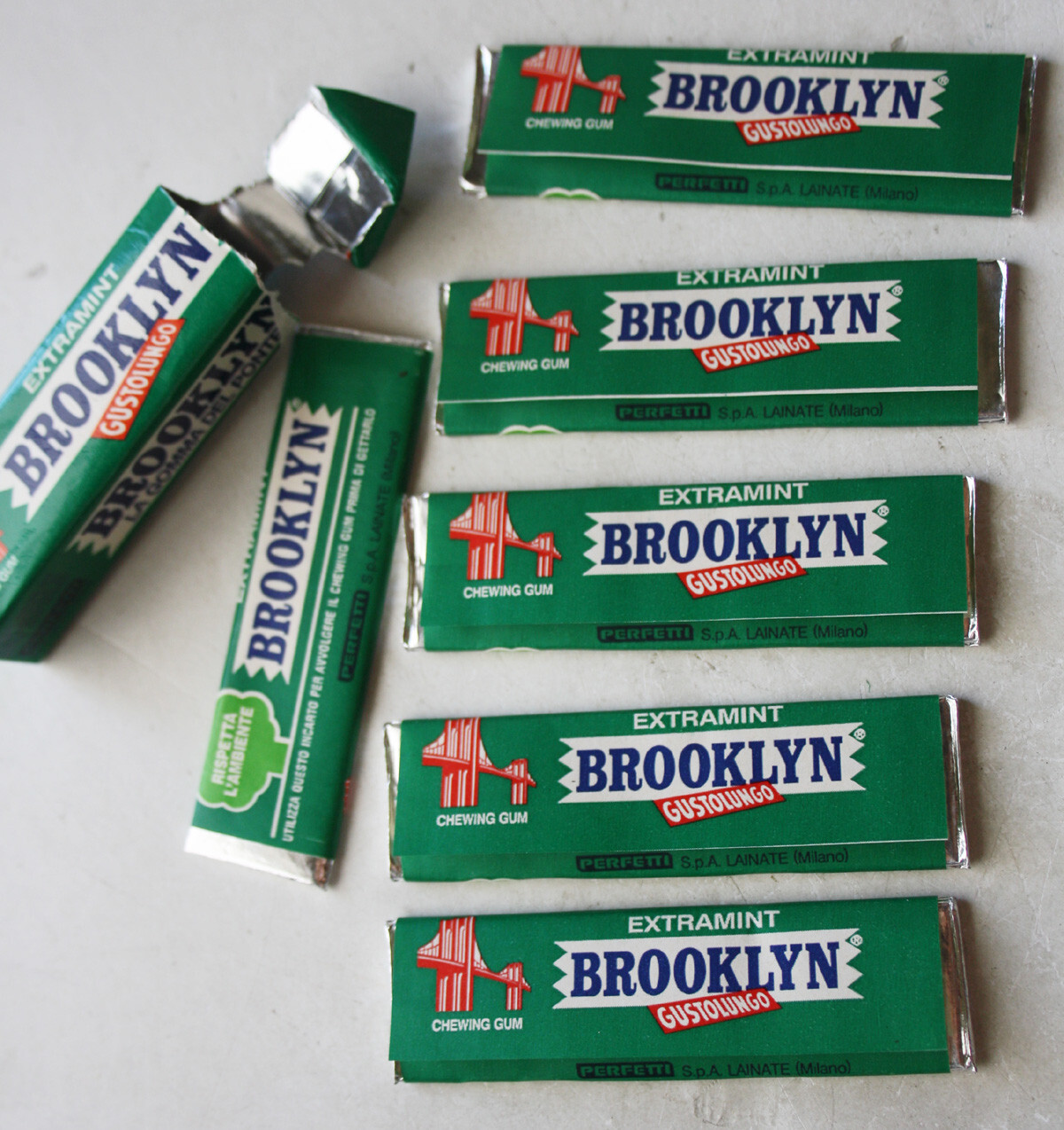 8X RARE VINTAGE 80'S BROOKLYN CHEWING GUM PACKS GREECE NEW SEALED OLD ...