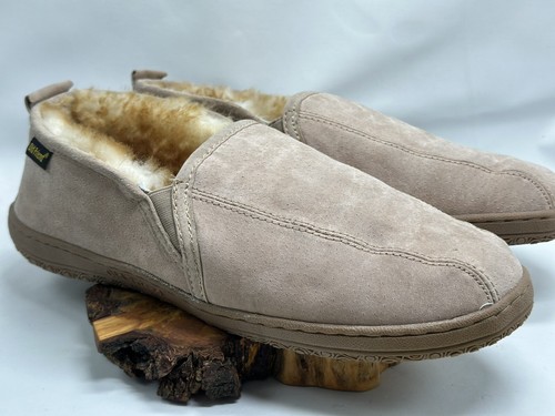 Old Friend Size 14 Men Romeo Leather Slippers with Genuine Sheepskin ...