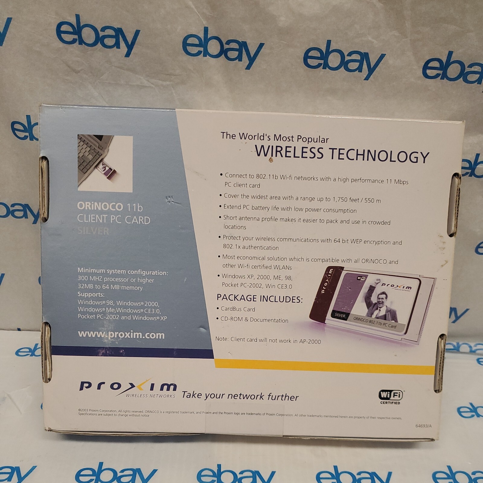 Proxim ORiNOCO® 11b (8421-WD) (743199104127) 802.11b Wireless Adapter ...