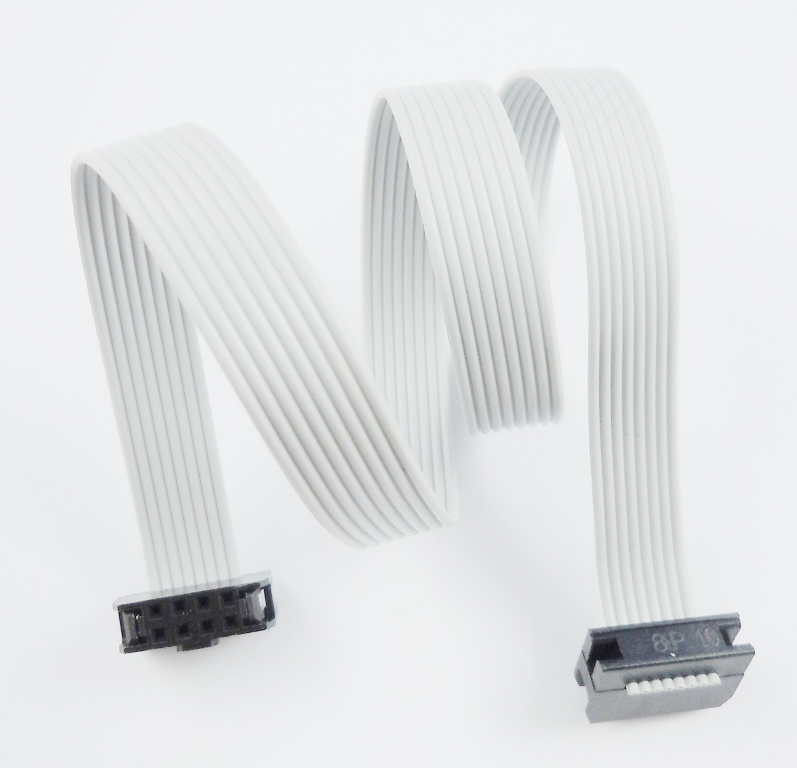 2Pcs 2mm Pitch 2x4 Pin 8 Pin 8 Wire IDC Flat Ribbon Cable Length 80CM ...