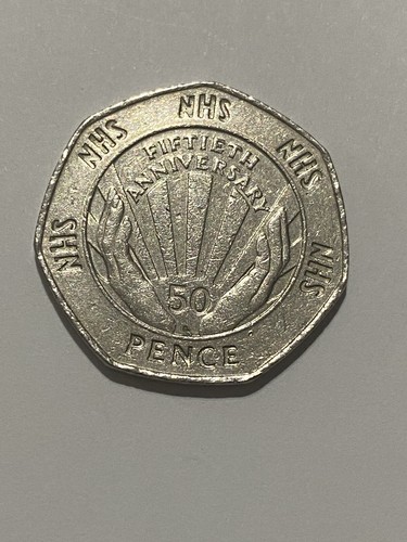 Very Rare and special 50p coin NHS 50th anniversary 1998 edition Rare ...