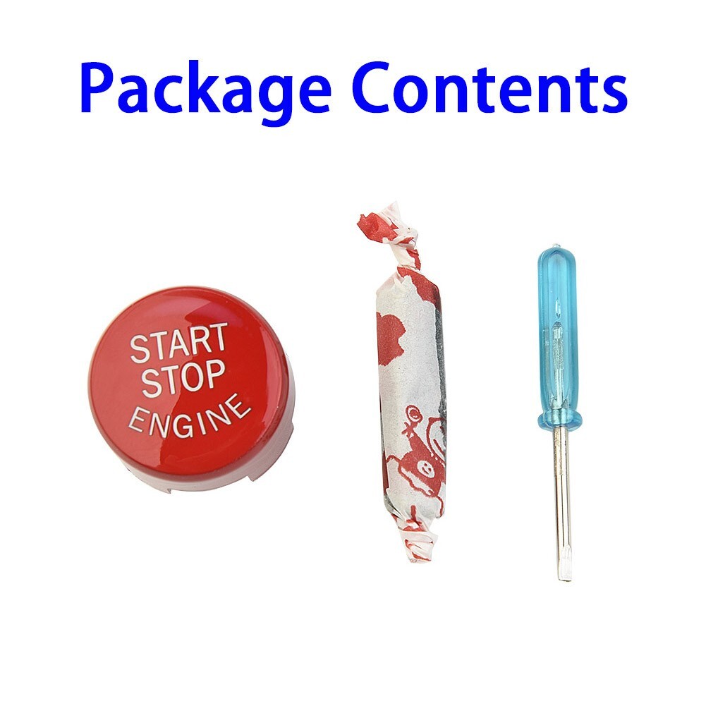 For 1 Series F20 F21 2012-18 Red Stop Engine Switch Button Cover Trim ...