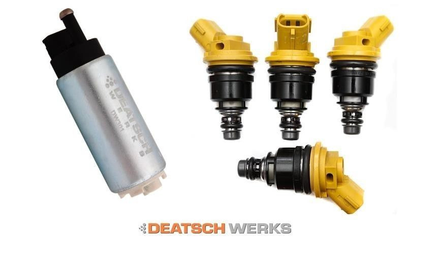 Deatschwerks DW300 Fuel Pump & DW 1000cc Injectors FOR 04-06 SUBARU STI ...