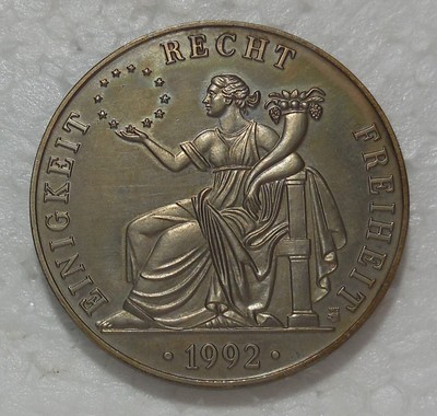 1992 GERMANY DEUTSCHLAND EUROPA ECU MEDALLIC FANTASY COIN | eBay