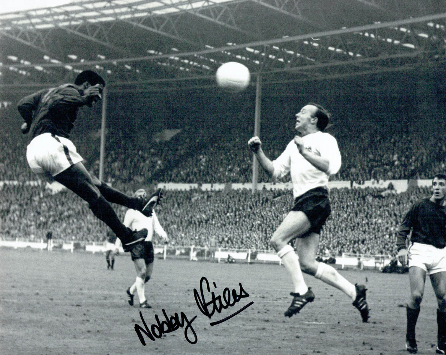 Nobby STILES Signed 10x8 Photo A Autograph + Dealer COA England 1966 ...