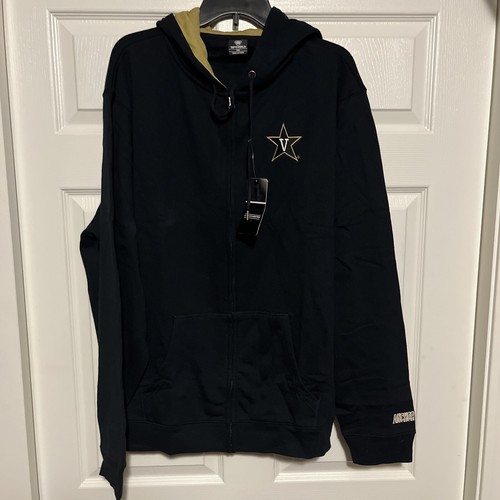 NCAA VANDERBILT MENS XXL ZIP UP HOODIE ANCHOR DOWN BLACK NEW WITH TAGS ...