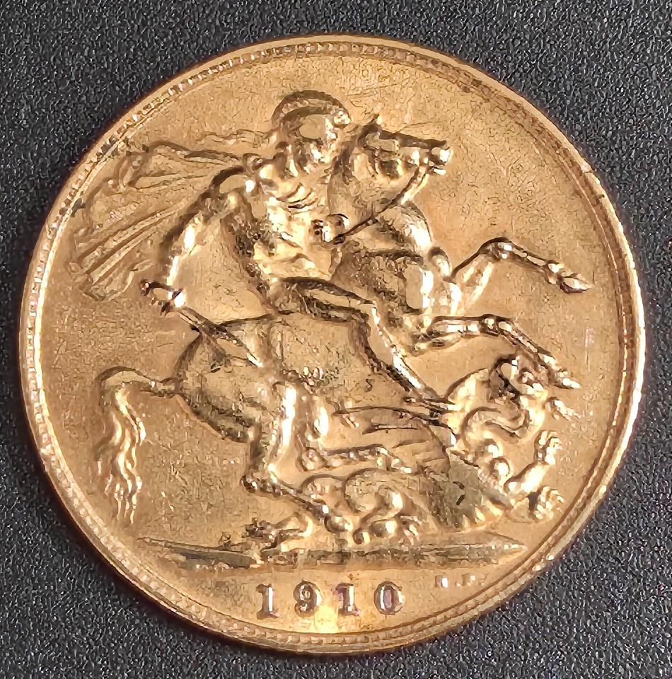 1910 Full Gold Sovereign Edward VII with protective capsule | eBay UK
