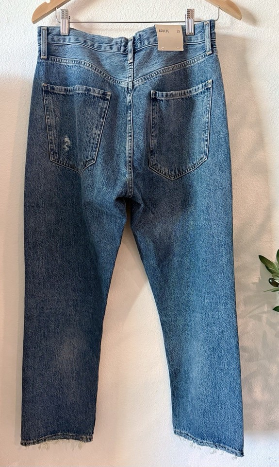 Agolde RILEY HIGH RISE STRAIGHT CROP JEANS Frequency A056C Sz-29 | eBay