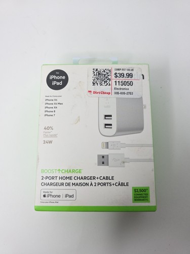 Belkin - BOOST CHARGE Dual USB-A Wall Charger 24W + Rapid Charge For ...