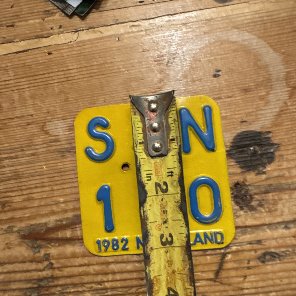 1982 NETHERLANDS Scooter Moped License Plate DUTCH 🏍️ Holland # SJN 160 ...