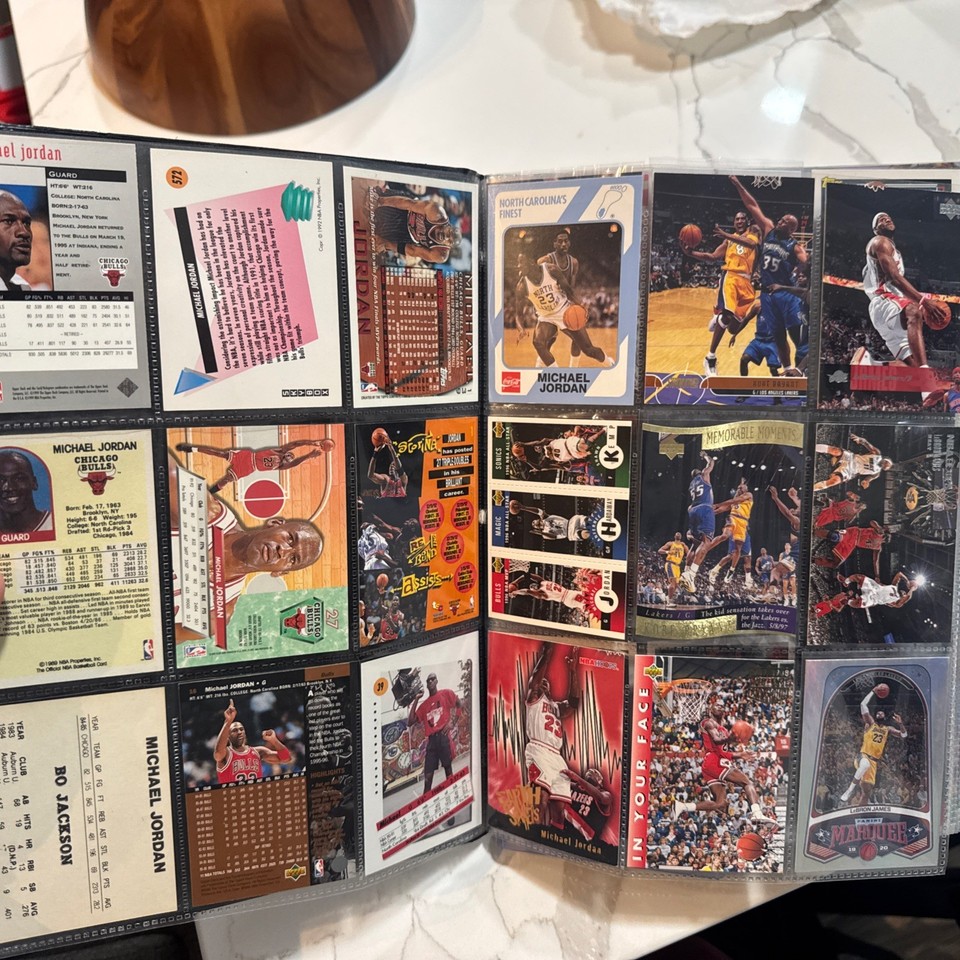 Michael Jordan Kobe Bryant LeBron James NBA Binder card Lot | eBay