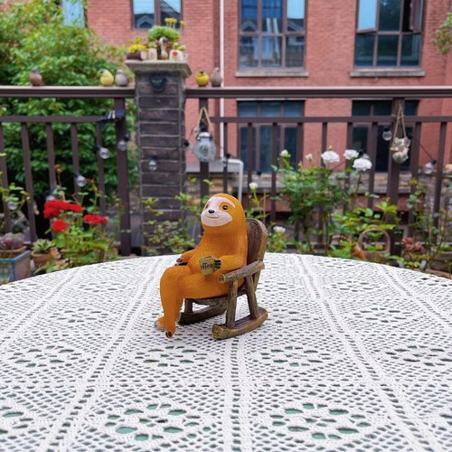 Miniature Figurine Mini Animal Sculpture Cabinet Outdoor Small Sloth ...