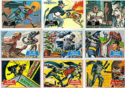 1966 TOPPS BATMAN DELUXE REISSUE BLACK BAT 8 CARD LOT ~ CATWOMAN ...