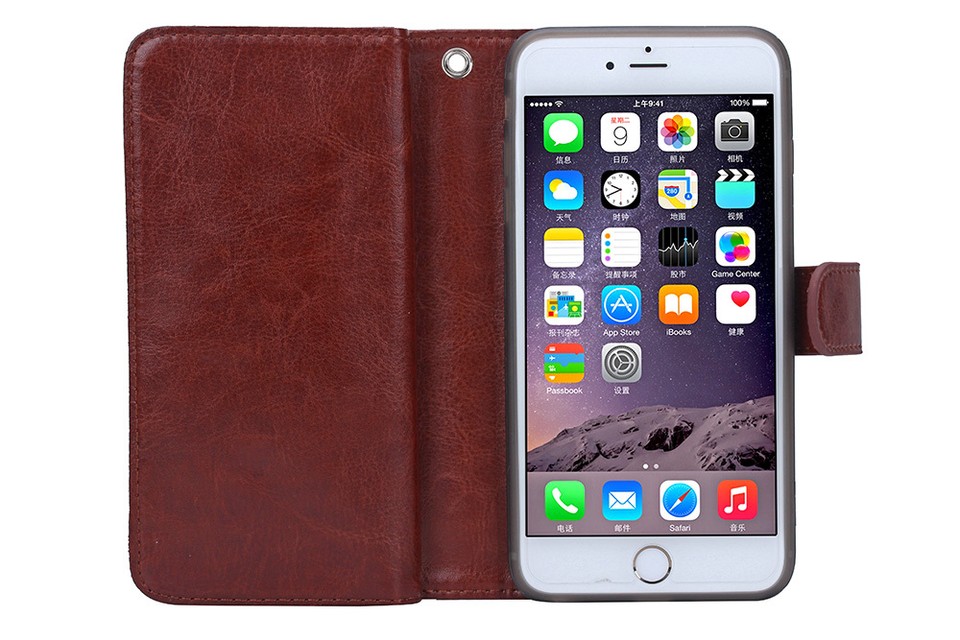 Luxury 9 Card Slot Flip Leather Wallet Case Cover For Apple iPhone 6 6s ...