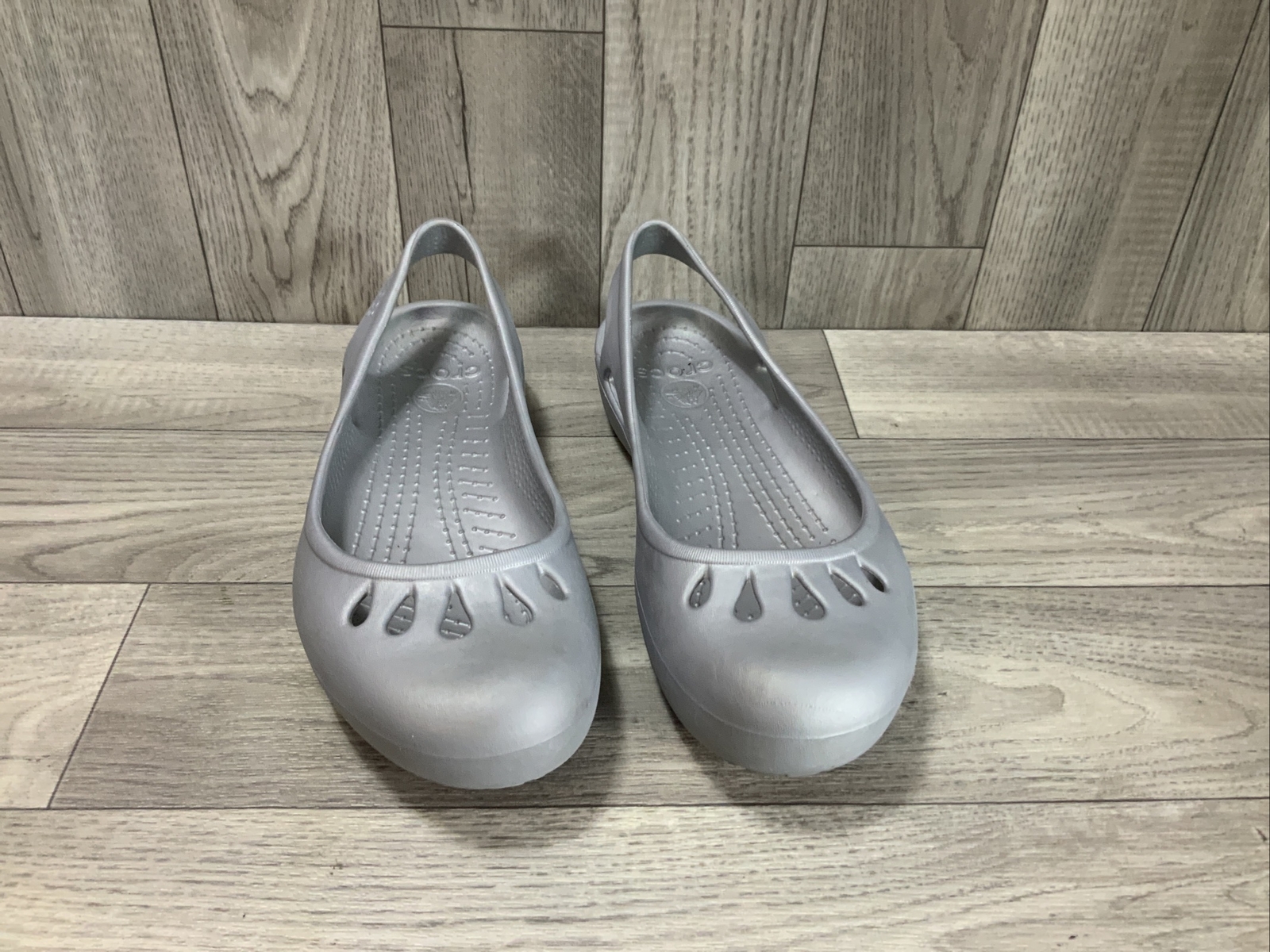 Crocs Kadee Ballet Flats Closed Toe Shoes Size 10W Gr… - Gem