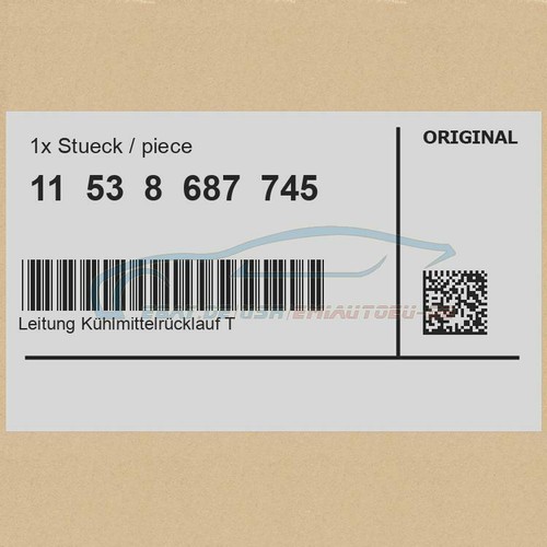 Original BMW 11538687745 - [SUPER PREIS] Leitung Kühlmittelrücklauf ...