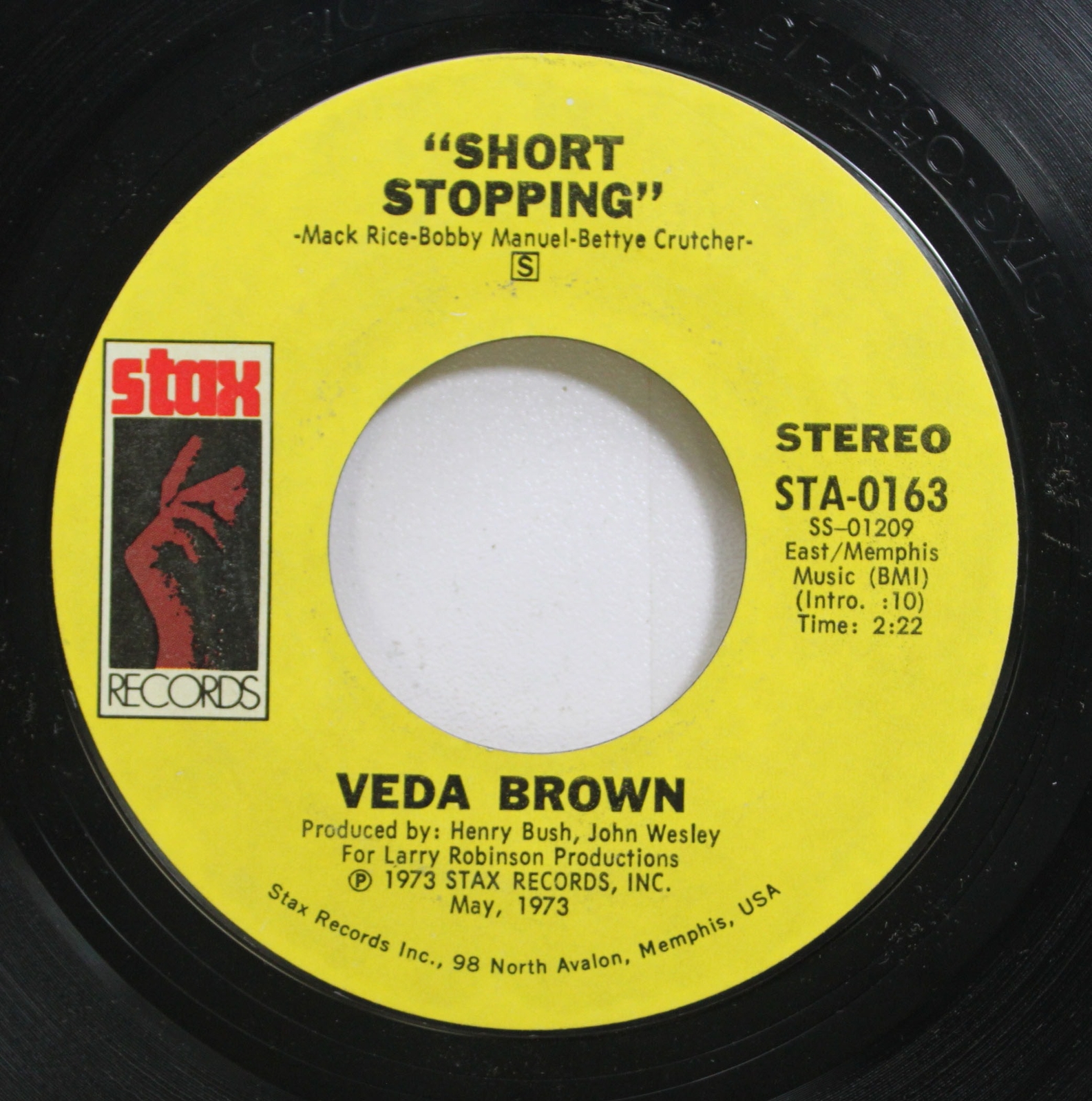 Hear! Northern Soul Crossover 45 Veda Brown - Short Stopping / I Can ...